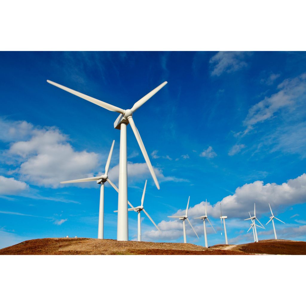 Wind turbines farm on sunset in winter | AnalySwift